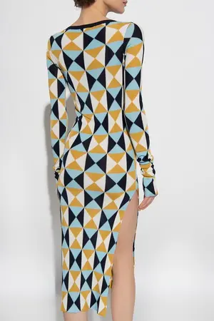 Etro Geometric Print Knit Midi Dress