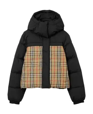 Burberry Checked Down Coat