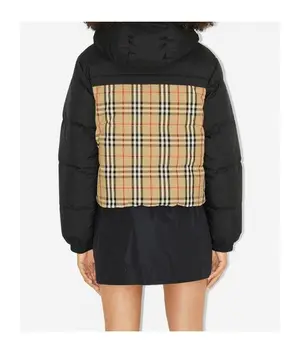 Burberry Checked Down Coat