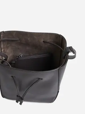 Brunello Cucinelli Logo Detailed Drawstring Shoulder Bag