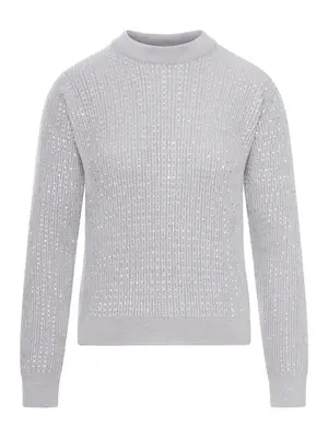 GOLDEN GOOSE Embellished Crewneck Jumper - Gray