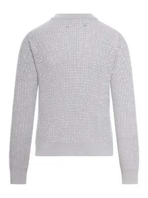 GOLDEN GOOSE Embellished Crewneck Jumper - Gray
