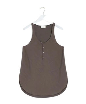 LEMAIRE High-low Hem Tank Top - Walnut
