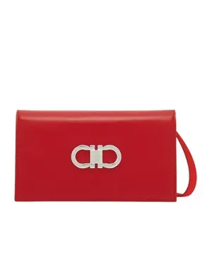Ferragamo Silver Tone Clutches