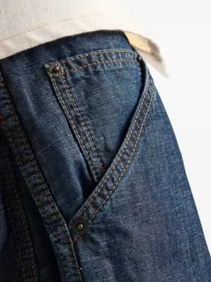 Prada Chambray Triangle Logo Denim Jeans