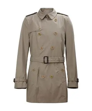 Burberry Double-breasted Long Trench Coat - Gray