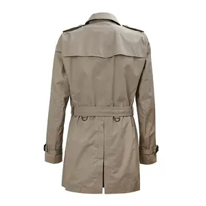 Burberry Double-breasted Long Trench Coat - Gray