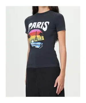 Balenciaga Graphic Printed Crewneck T-shirt