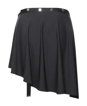 Attico Asymmetric Stud-embellished Mini Skirt