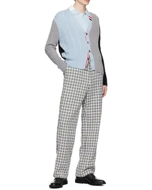 Thom Browne Trompe L' Oeil Logo Patch Polo Shirt