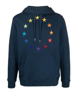 ETUDES Circular Embroidered Cotton Hoodie