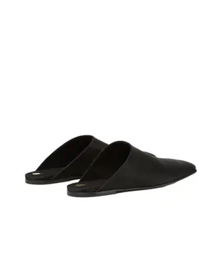 Loro Piana Alba Müller Flat Mules - Black