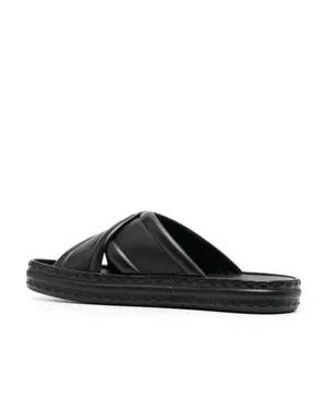 Fendi Logo Embossed Slip-on Sandals
