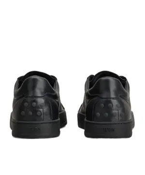 TOD'S Round Toe Lace-up Calfskin Sneakers
