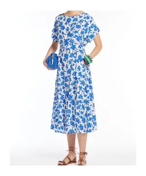 Max Mara Crêpe De Chine Printed Dress