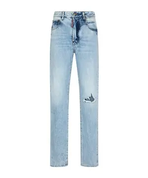 Dsquared2 Distressed Light Wash Jeans