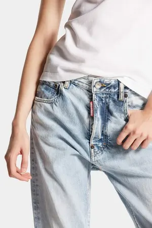 Dsquared2 Distressed Light Wash Jeans