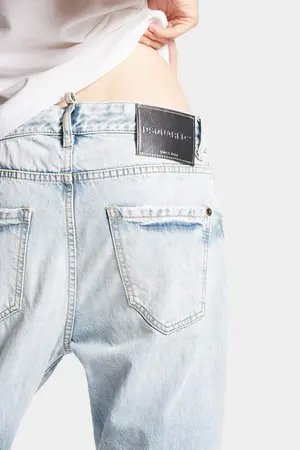 Dsquared2 Distressed Light Wash Jeans