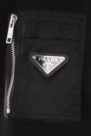 Prada Long-sleeved Hoodie With Logo Detail