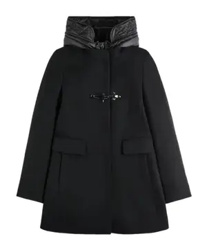 FAY Toggle Hooded Coat - Black