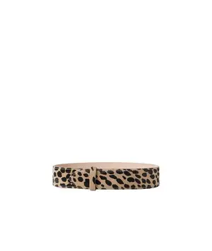 KHAITE Khaite Theo Leopard Printed Belt