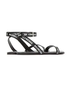Balenciaga Letter Printed Flat Sandals