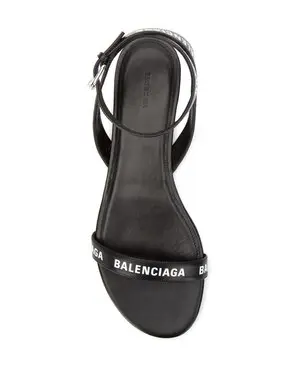 Balenciaga Letter Printed Flat Sandals
