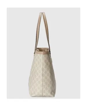 Gucci Ophidia Logo Plaque Tote Bag - White