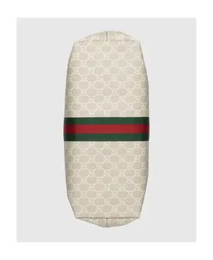 Gucci Ophidia Logo Plaque Tote Bag - White