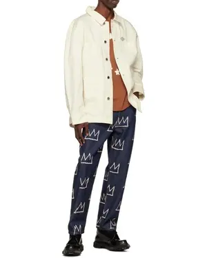 ETUDES Crown Printed Logo Patch Jeans
