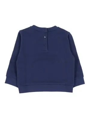 Fendi Logo Embroidered Crewneck Sweatshirt - Blue