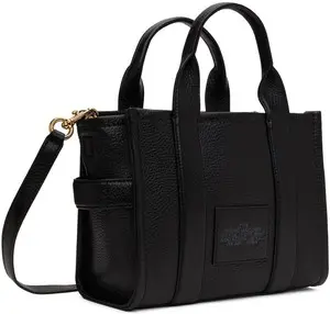 Marc Jacobs Logo Embossed Leather Shoulder Bag - Black