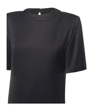 NINE MINUTES Sateen Half-sleeve Dress