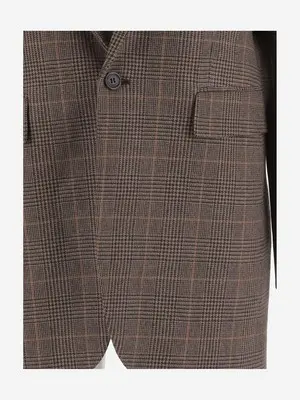 Saint Laurent Tailored Checkered Blazer