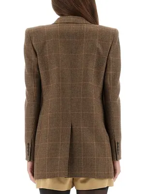 Saint Laurent Tailored Checkered Blazer