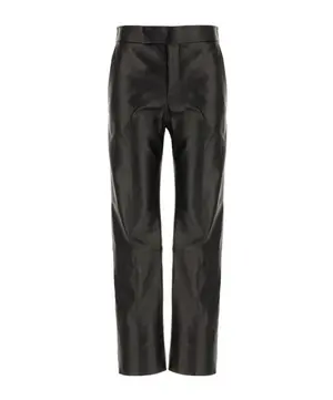 Alberta Ferretti Straight-leg Leather Trousers