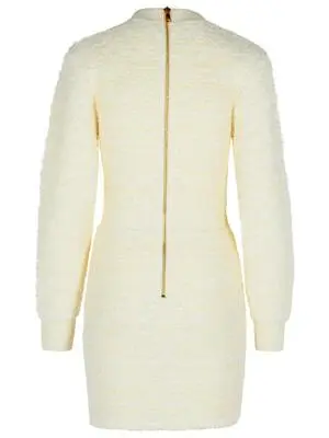 Balmain Rear Zipped Tweed Mini Dress