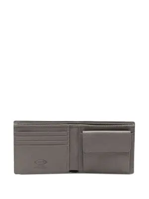 TOD'S Logo-plaque Leather Wallet - Gray