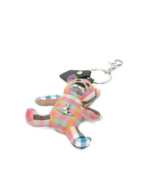 VIVIENNE WESTWOOD Checked Teddy-bear Keyring