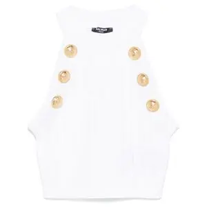 Balmain Halterneck Knit Cropped Top - No