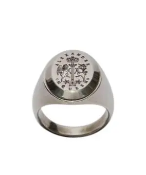 Alexander McQueen Engraved Detail Ring - Gray