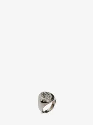 Alexander McQueen Engraved Detail Ring