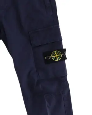 Stone Island Compass-patch Cargo Trousers - Black