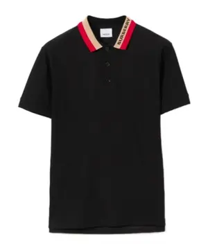 Burberry Logo Intarsia-knit Short Sleeved Polo Shirt