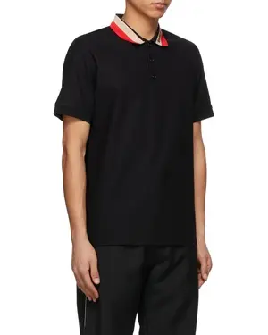 Burberry Logo Intarsia-knit Short Sleeved Polo Shirt