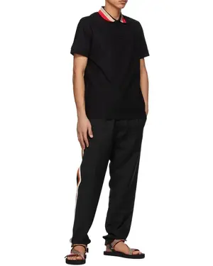Burberry Logo Intarsia-knit Short Sleeved Polo Shirt