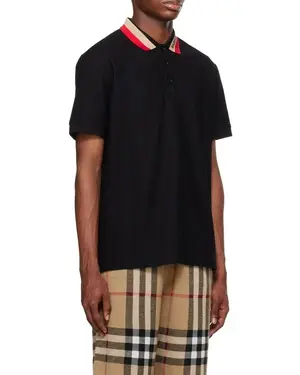 Burberry Logo Intarsia-knit Short Sleeved Polo Shirt