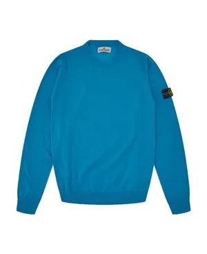 Stone Island Stone Island Teen Buttoned Jumper With Logo Patch Turquoise