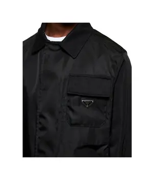 Prada Logo Plaque Long Sleeve Jacket