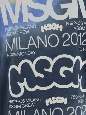 MSGM Tie-dyed Crewneck T-shirt - Blue
